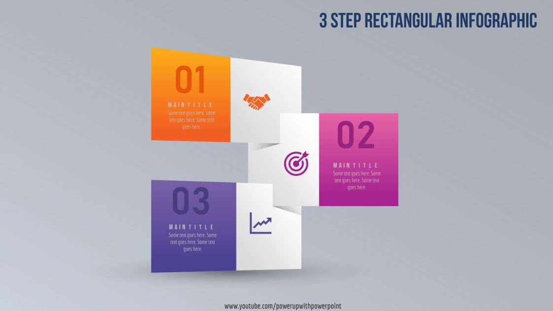 Video Infographic : 29.Create 3 Step Rectangular infographic/Powerpoint Presentation/Graphic ...