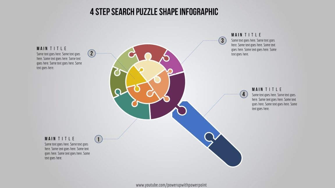 Video Infographic : 36.Create 4 Step SEARCH puzzle shape infographic ...