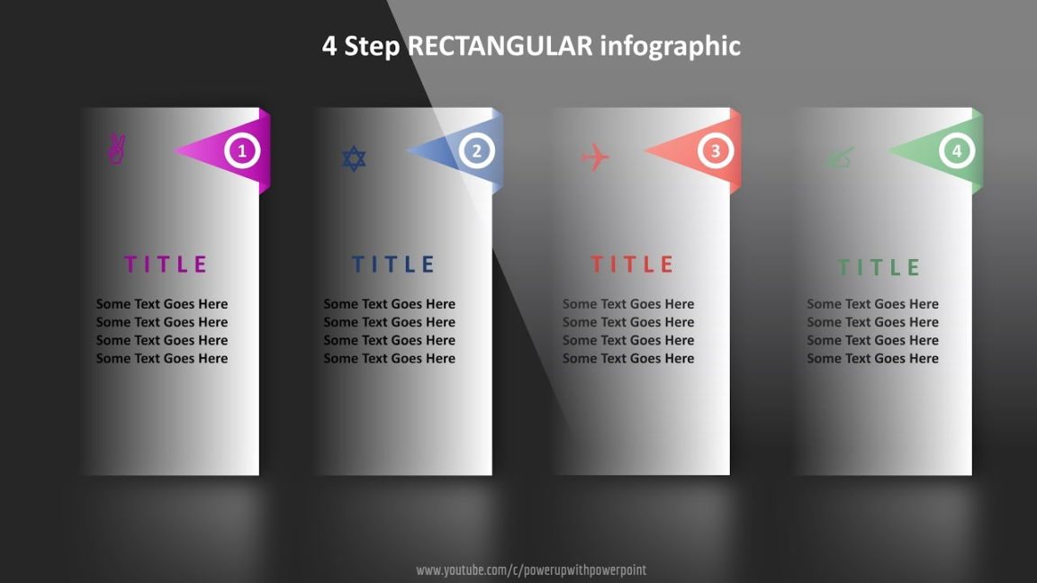 Video Infographic : 7.Create 4 step RECTANGULAR Infographics/PowerPoint ...