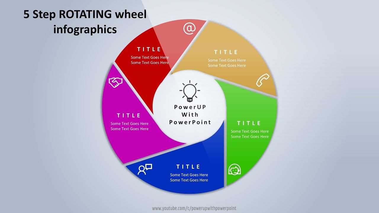 Video Infographic : 6.Create 5 Steps ROTATING WHEEL infographic ...
