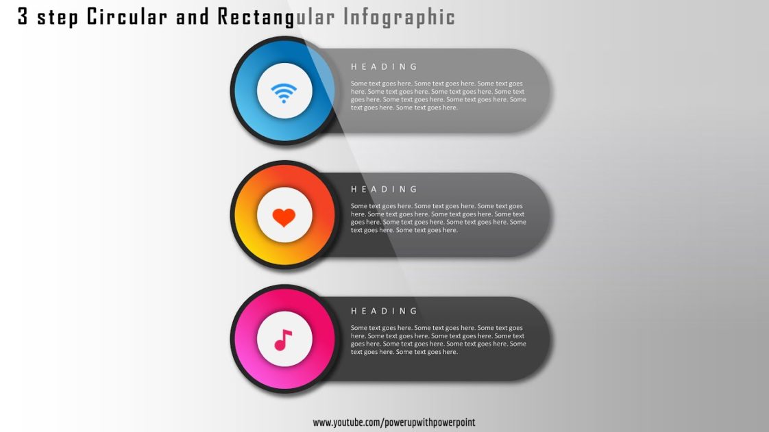 Video Infographic : 23.Create 3 Step CIRCULAR&RECTANGLE Infographic ...