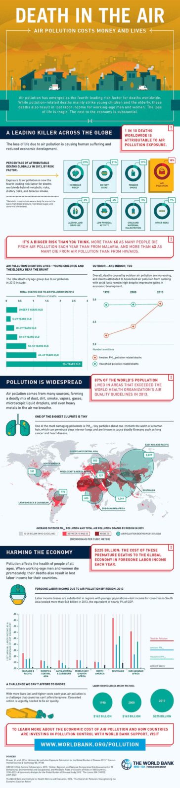 Data Chart : Infographic showing how air pollution affects our health and economy. #infographic ...