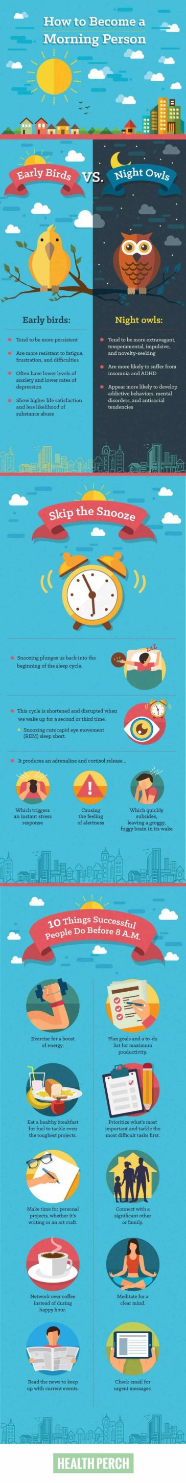 Data Chart : This Is How You Can Become A Morning Person [Infographic ...