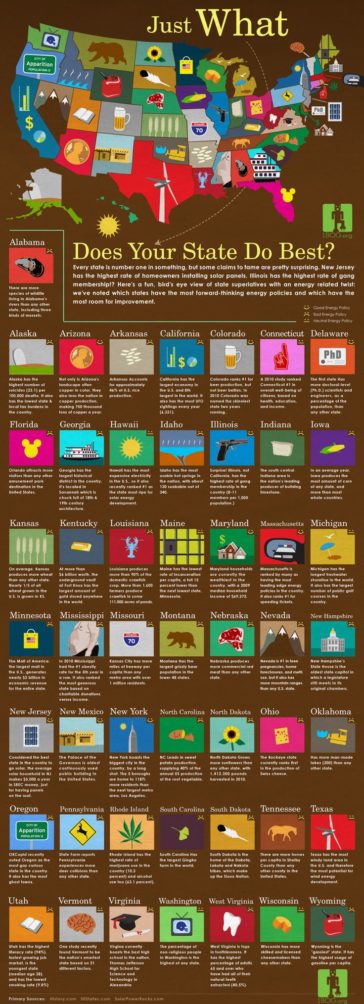 Data Chart : What Does Your State do Best? [Infographic – Infographic ...