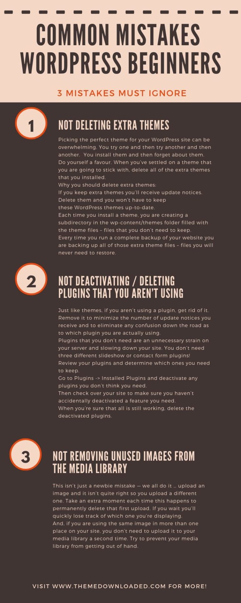 Infographic : 3 Common Mistakes Must Ignore for Wordpress Beginners ...
