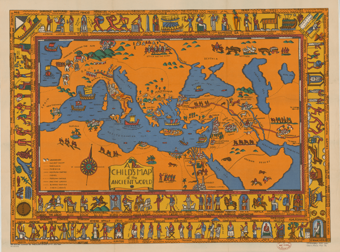Map : A Child’s Map of the Ancient World, 1926 – Infographic.tv ...