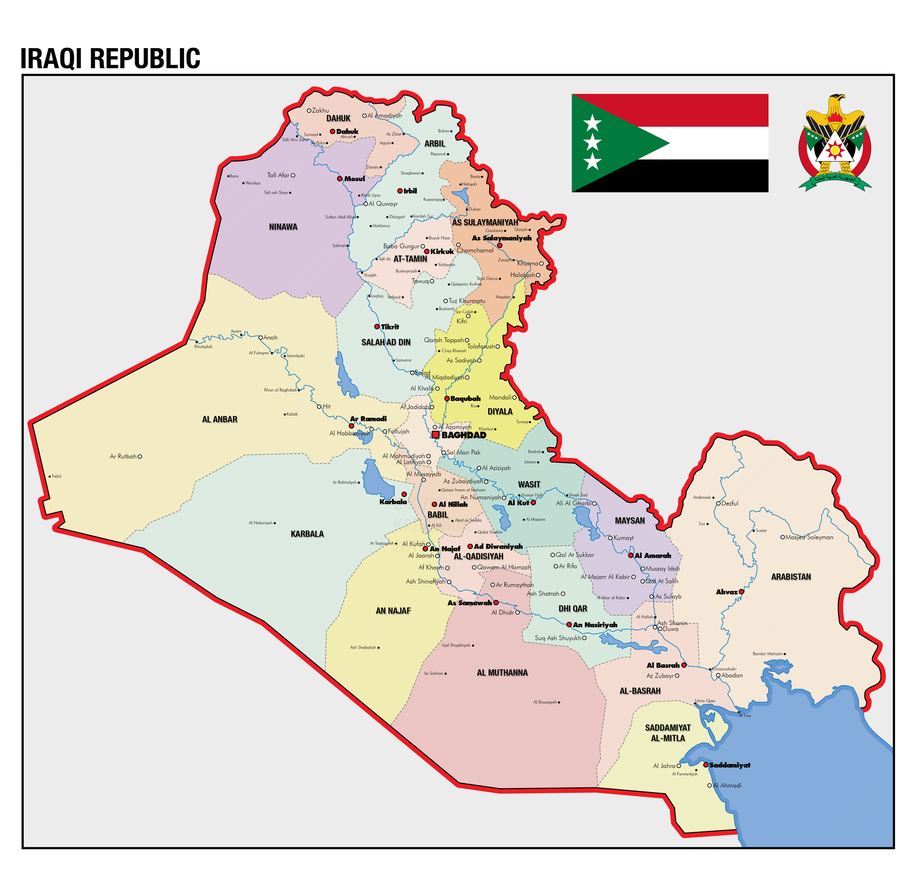Map : A map of an expansionist Iraq [917 × 871]. - Infographic.tv ...