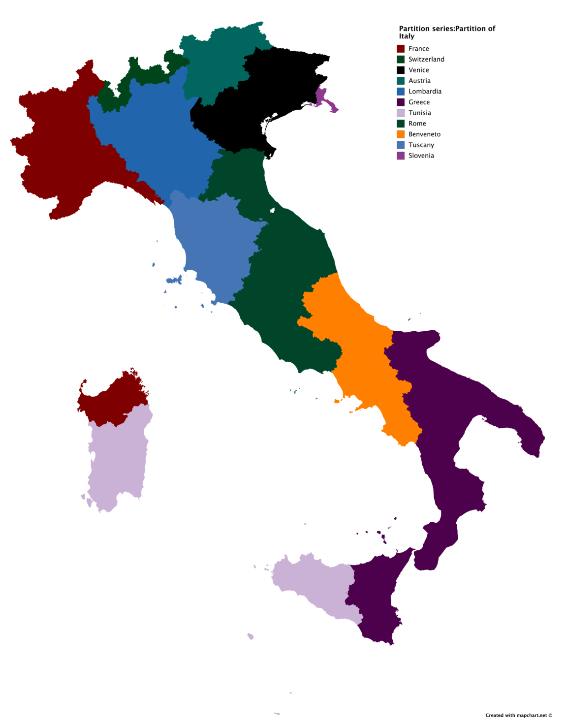 Map : A partitioned Italy (part 1 of partition series) – Infographic.tv ...