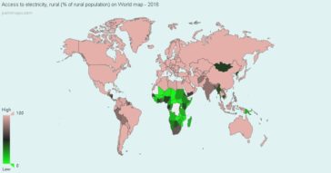 Map : Access To Electricity Rural Percentage Of Rural Population – ,On ...