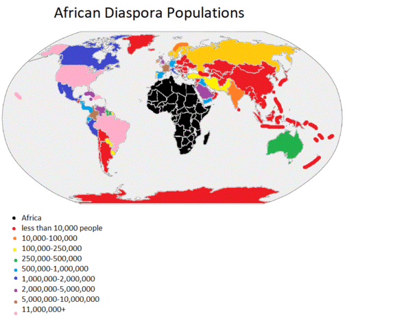 Map : African Descent Across the World - Infographic.tv - Number one ...
