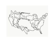 Map : America made out of other countries (countries not to scale ...