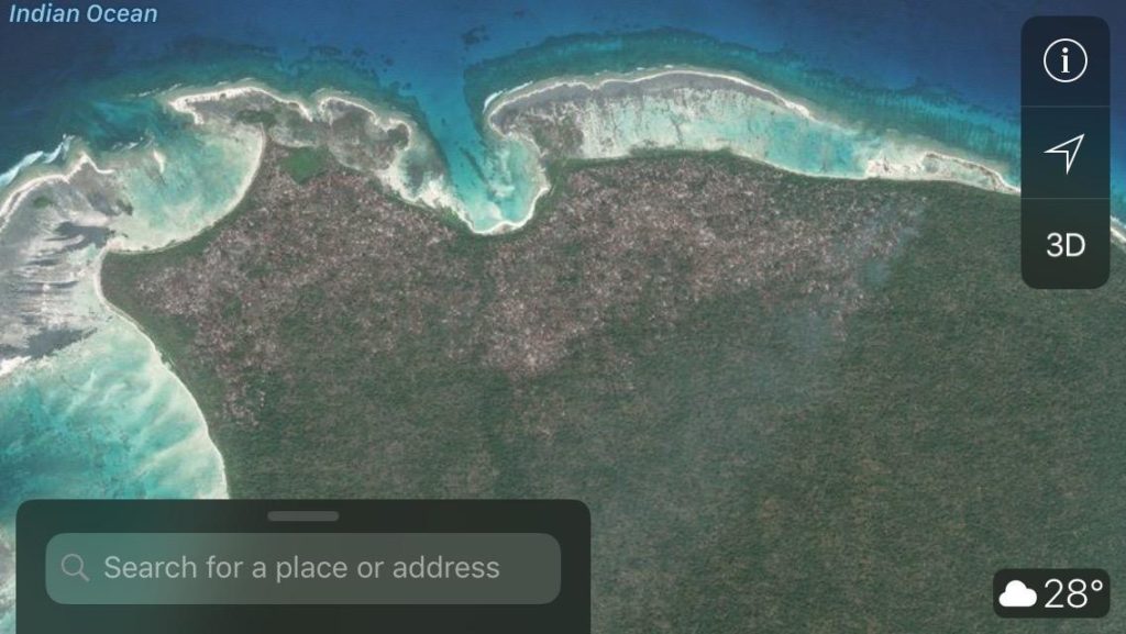 Map : [Apple Maps] A forest fire on North Sentinel Island ...