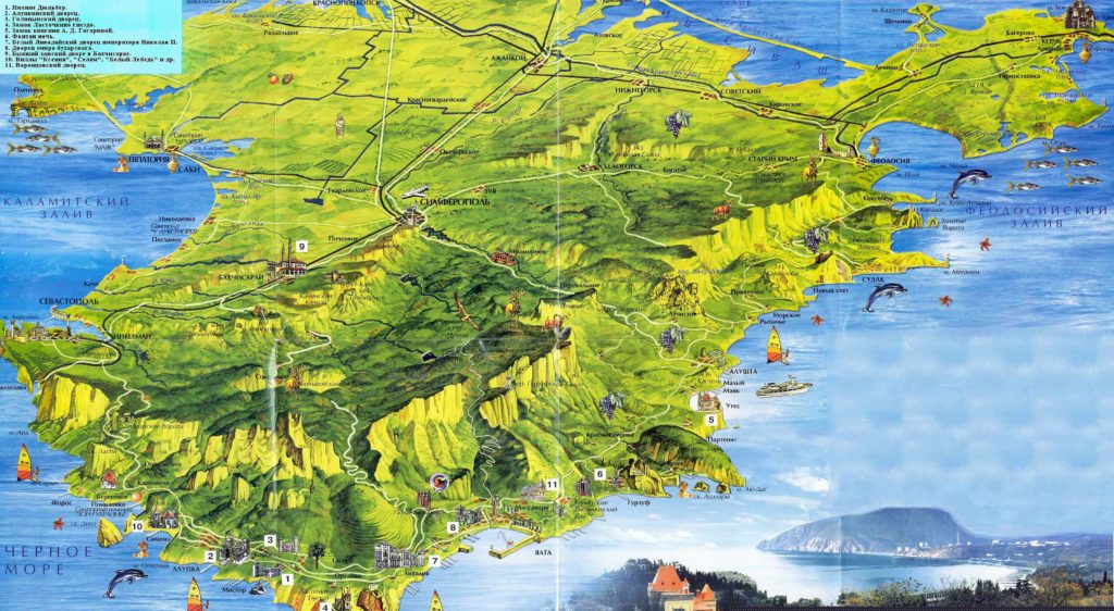 Map : Cute Crimea illustrated map – Infographic.tv – Number one ...