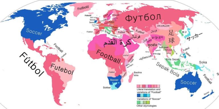 Map : Football vs. Soccer Map – Infographic.tv – Number one ...