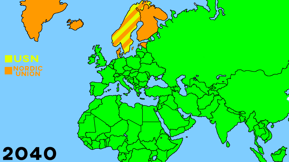 Map : Here is a map concept of how the world would look in 2040. The eu ...