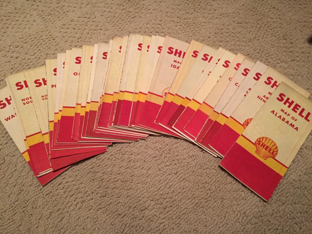 Map : I have a huge lot of 1940’s Shell gas maps (approx 50). Any value ...