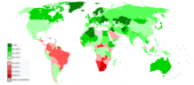 Map : Income Inequality (World Bank Gini coefficient) (OC ...