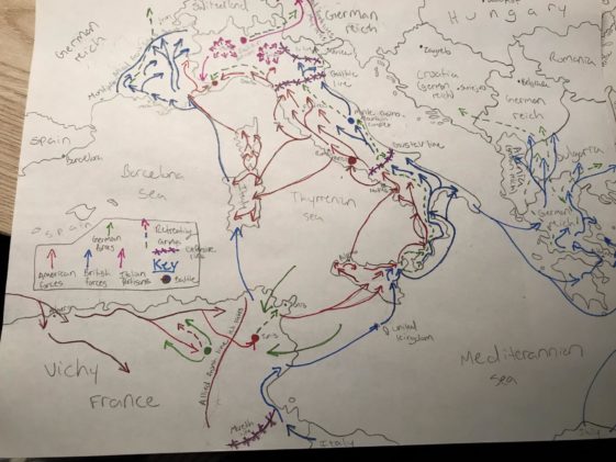 Map : Italian, Tunisian, and Greek campaigns World War 2 – Infographic ...
