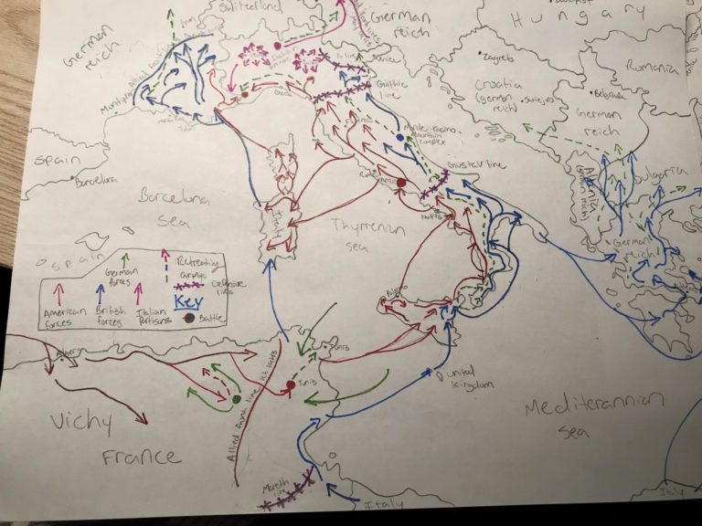 Map : Italian, Tunisian, and Greek campaigns World War 2 - Infographic ...