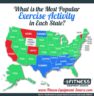 Map : Map of Most Popular Exercise Activities in the US – Infographic ...