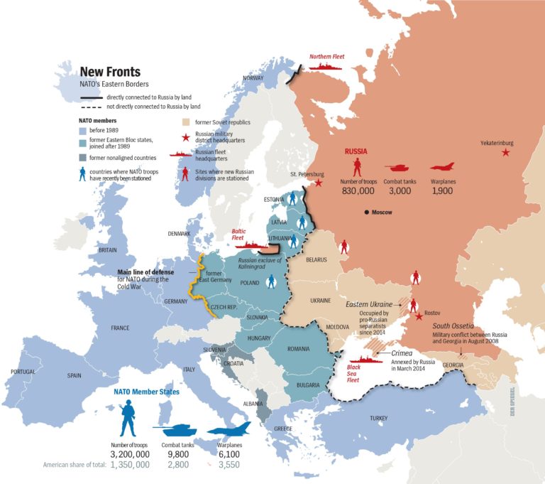 Map : New Fronts on NATOs Eastern Borders – Infographic.tv – Number one ...