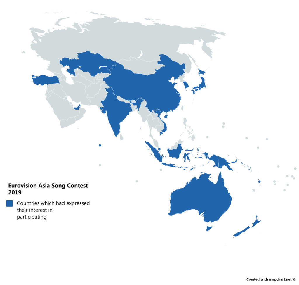 Map : [OC] Countries which had expressed their interest in ...