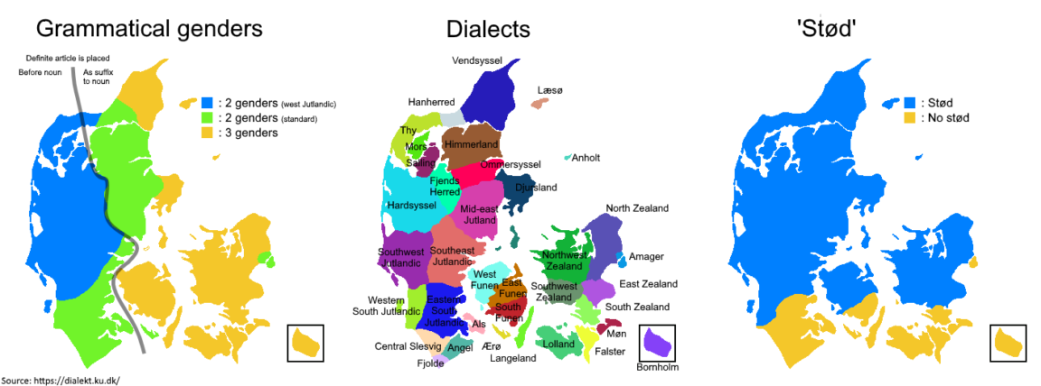 Map : [OC] Three Maps of the Danish Language [1400×520] – Infographic ...