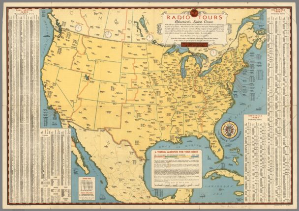 Map : Radio Tours – A map of different radio stations in the US from ...