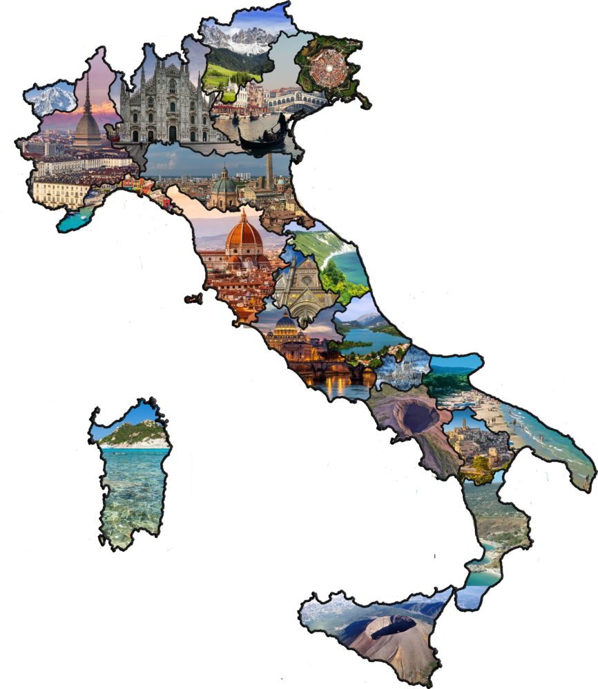 Map : Some of the best places in Italy by region – Infographic.tv ...