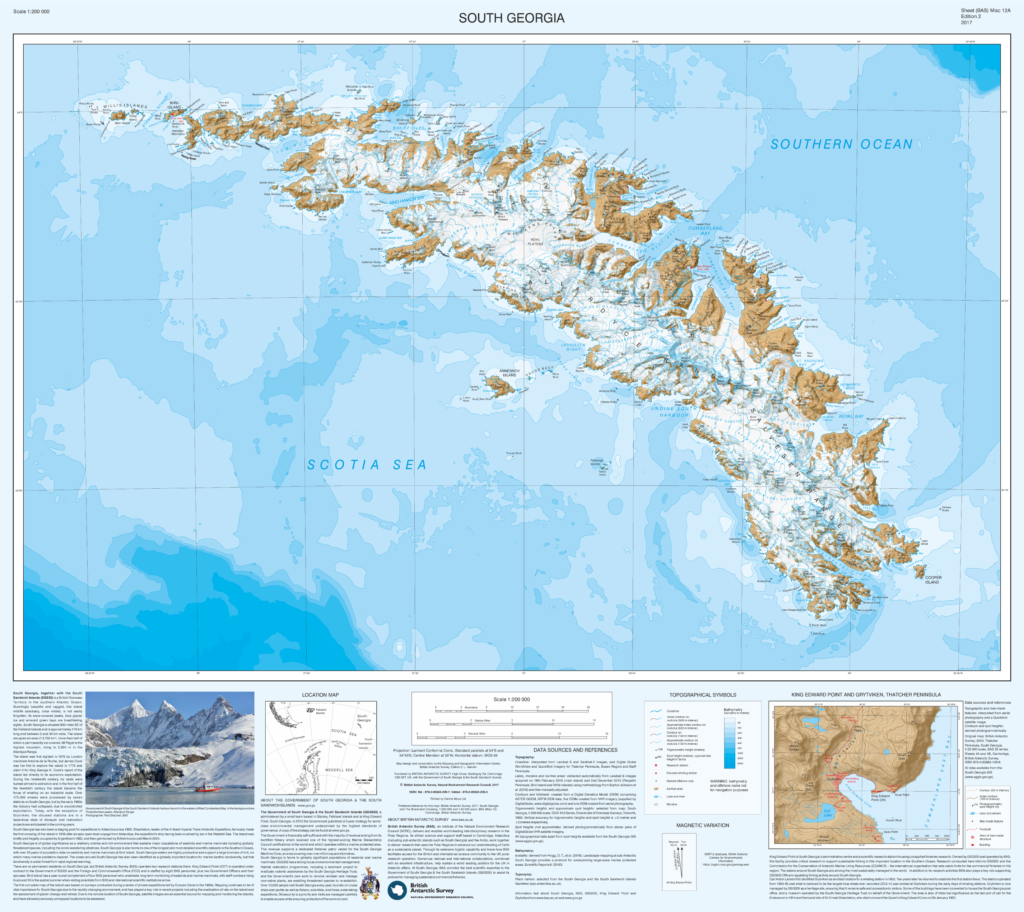 Map : South Georgia by Adrian Fox – Infographic.tv – Number one ...