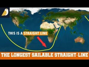 Map : The Longest Straight Line You Can Sail Without Hitting A Land ...