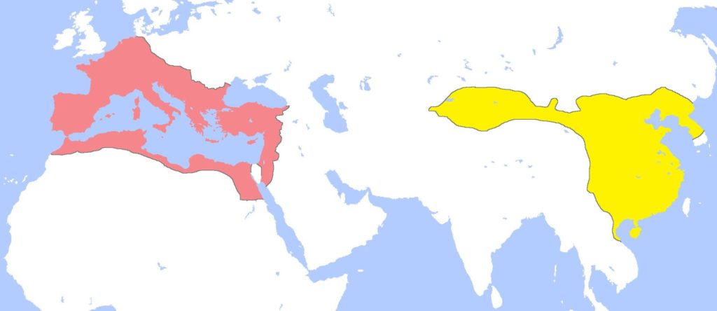Map : The Roman Empire Vs. The Han empire – Infographic.tv – Number one ...