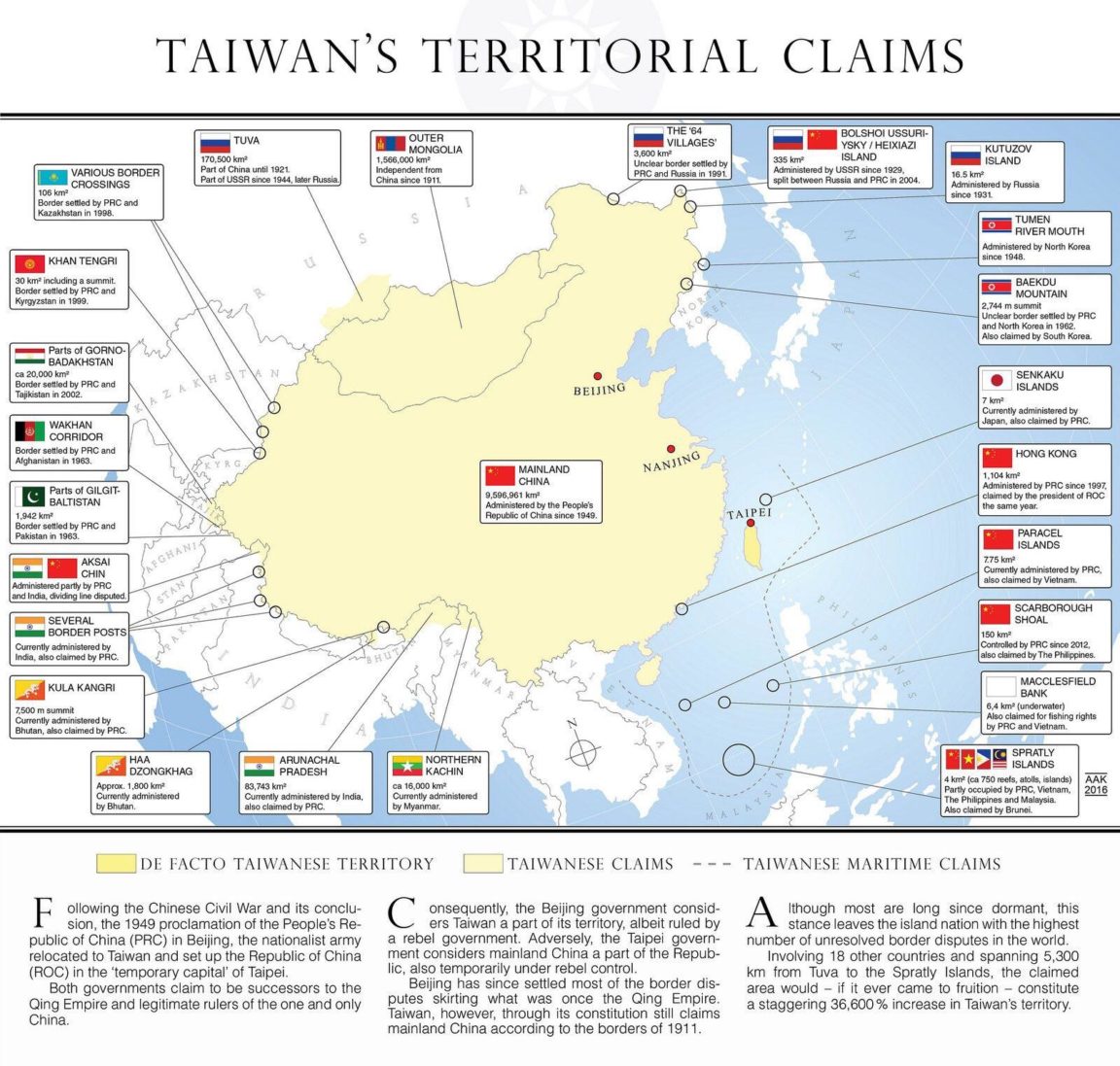 Map : The Territorial Claims of REAL China – Infographic.tv – Number ...