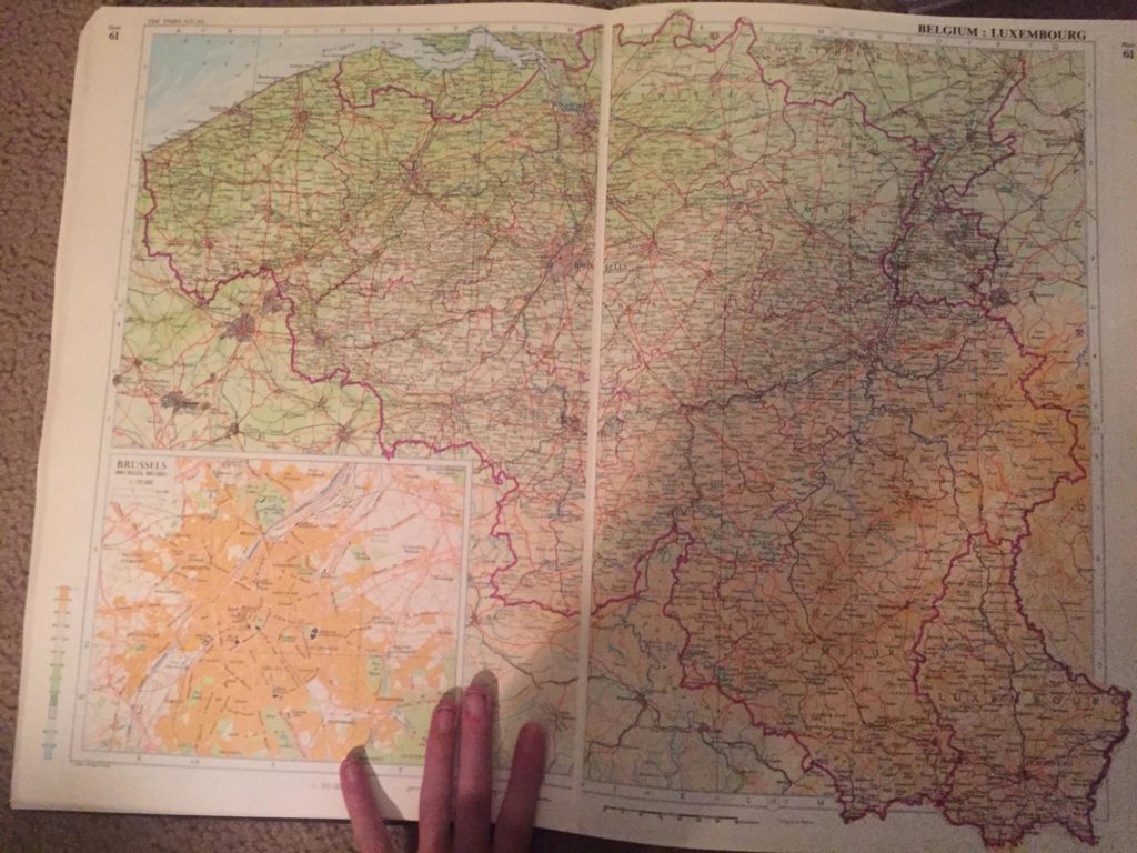 Map : The amount of detail on the Belgium map from the times atlas of ...