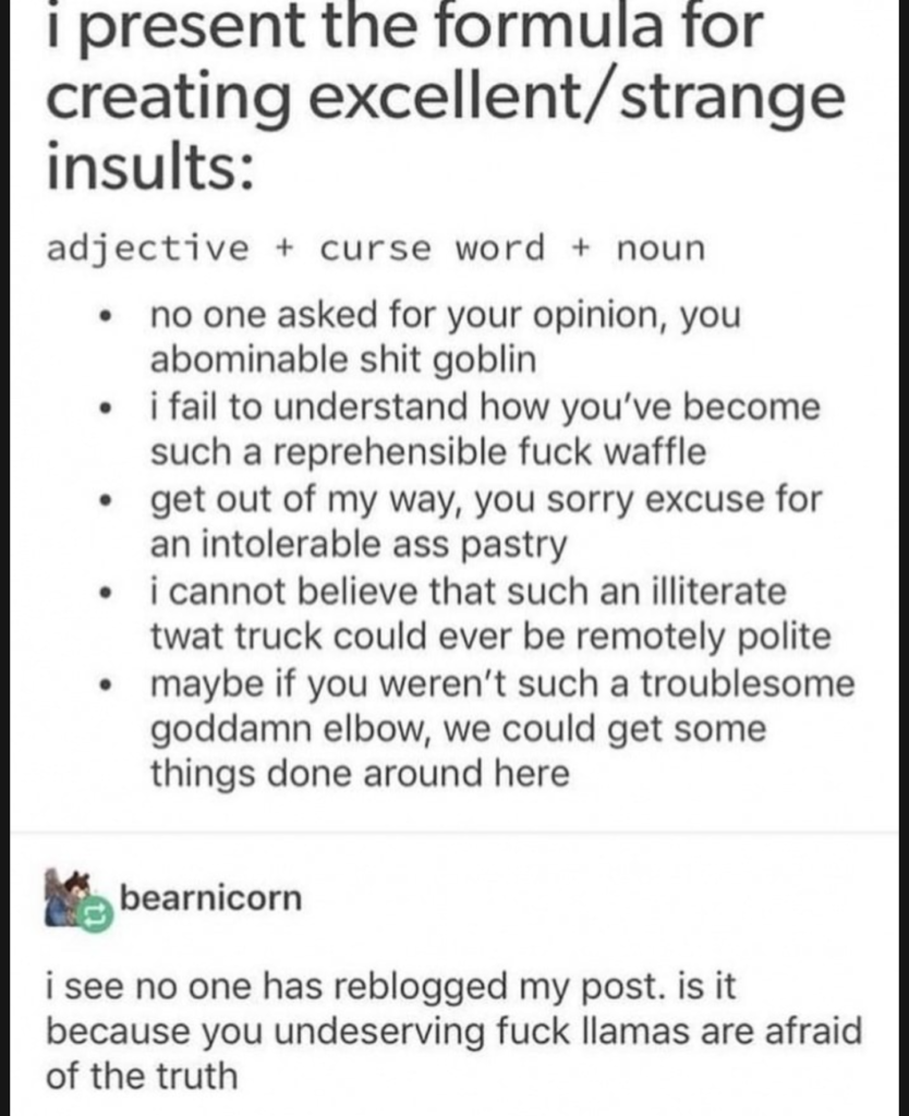 Visual : A guide to make rare insults – Infographic.tv – Number one ...