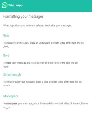 Visual : WhatsApp Formatting – Infographic.tv – Number one infographics ...