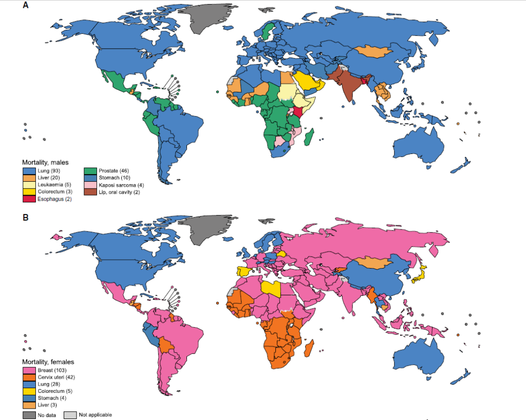 data visualization : Global Maps Presenting the Most Common Type of ...