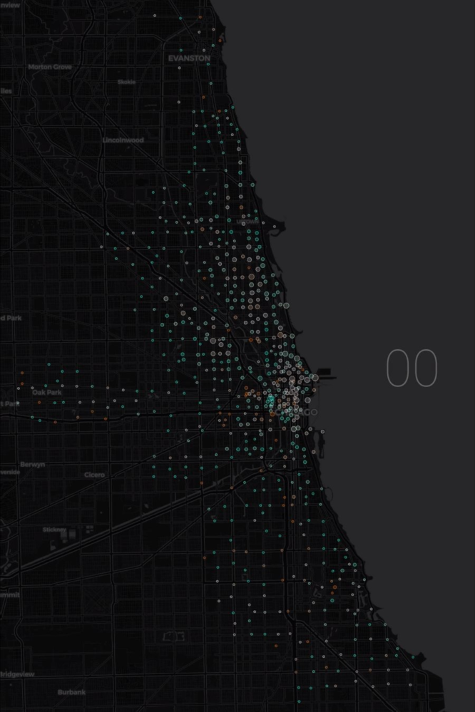 data visualization : The ultimate day of Chicago bikeshare from 17 ...