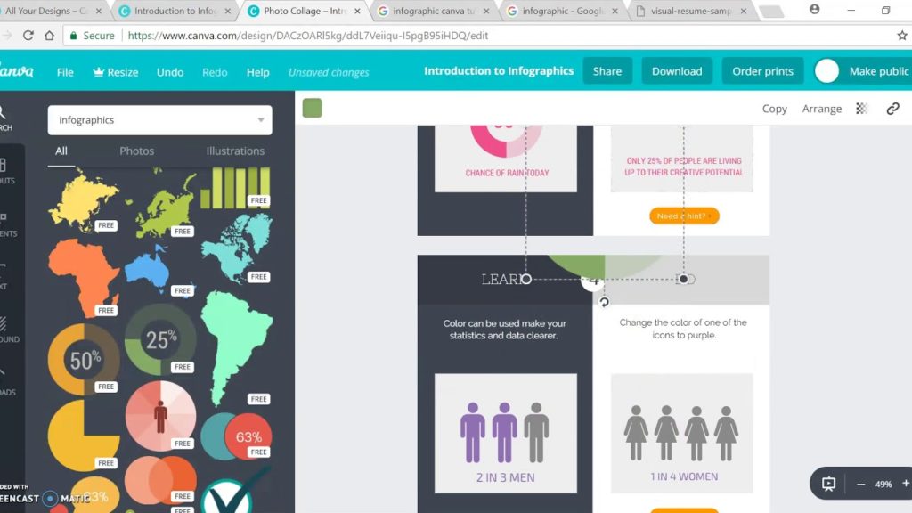 Video Infographic : Intro Tutorial for Making a Canva Infographic ...
