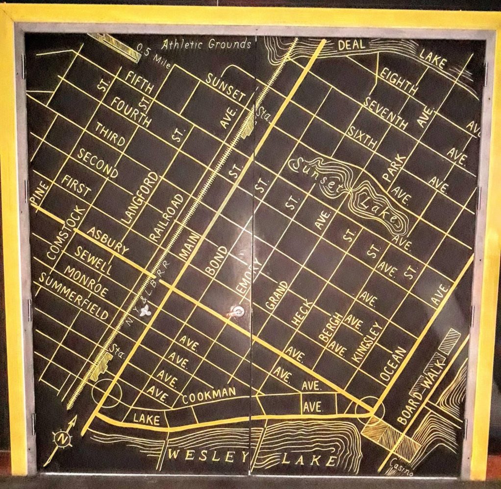 Map : A map of Asbury Park, NJ – drawn on the doors at Asbury Park ...