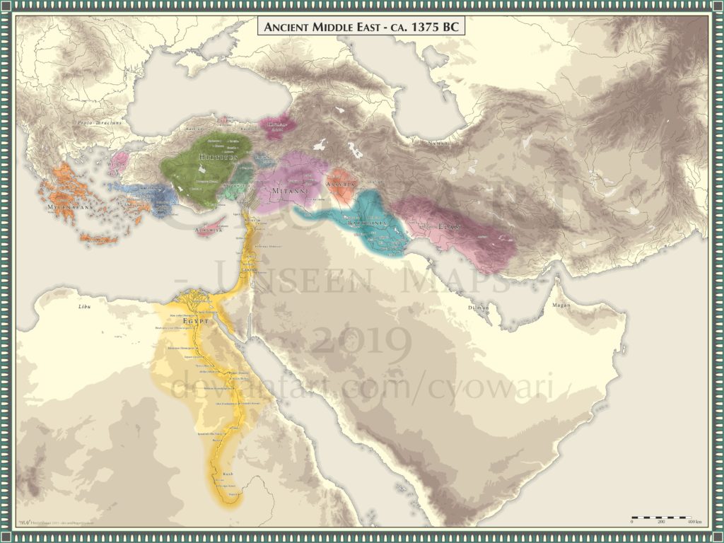 Map : Ancient Middle East – 1375 BC [5906×4429] [OC] – Infographic.tv ...