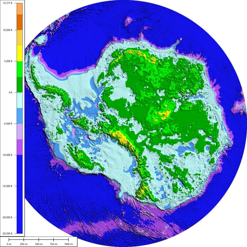 Map : Antarctica Without Ice – Infographic.tv – Number one infographics ...