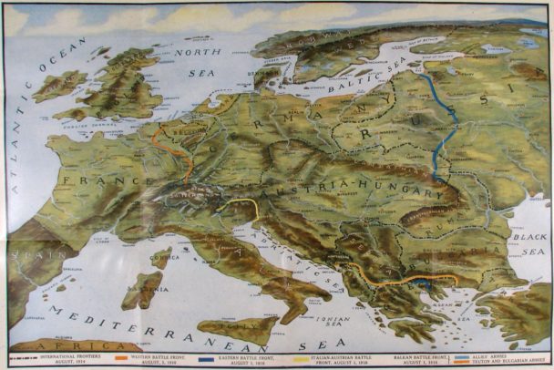 Map : Battlefronts of Europe, August 1, 1916 – Infographic.tv – Number ...