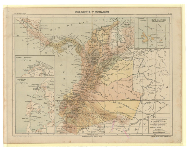 Map : Colombia y Ecuador (1890) – Infographic.tv – Number one ...