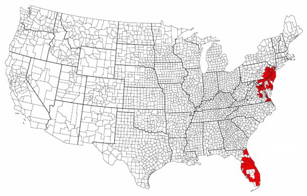 Map : Counties where you the Wawa convenience store Operate. r/wawa ...
