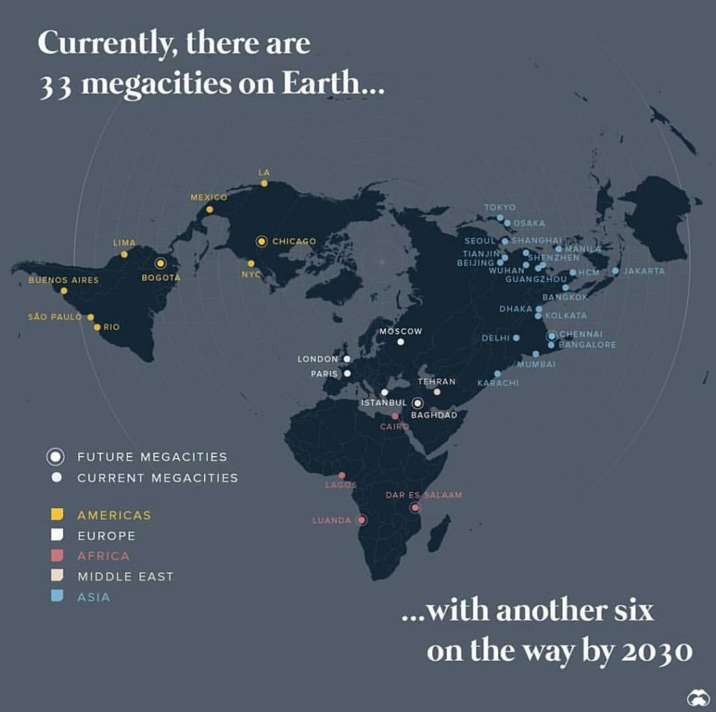Map : Current and Future MEGACITIES - Infographic.tv - Number one ...