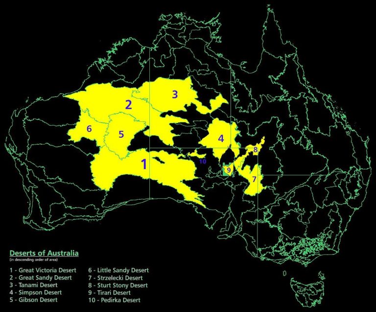 Map : Deserts of Australia – Infographic.tv – Number one infographics ...