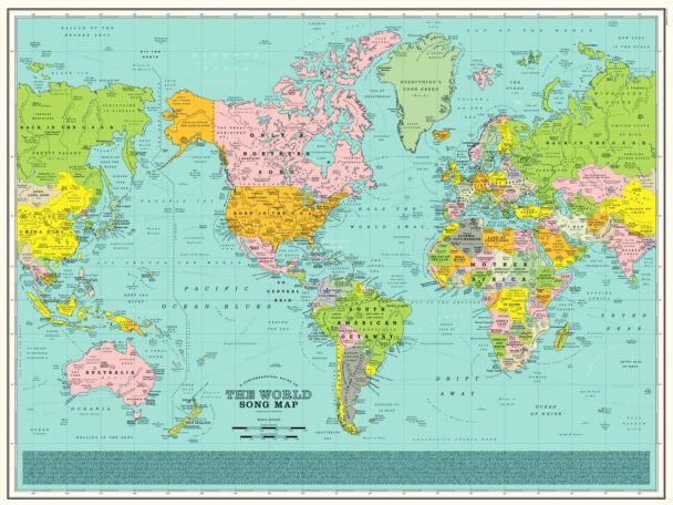 Map : Every Single Name on This Entrancing Map Is a Music Reference ...