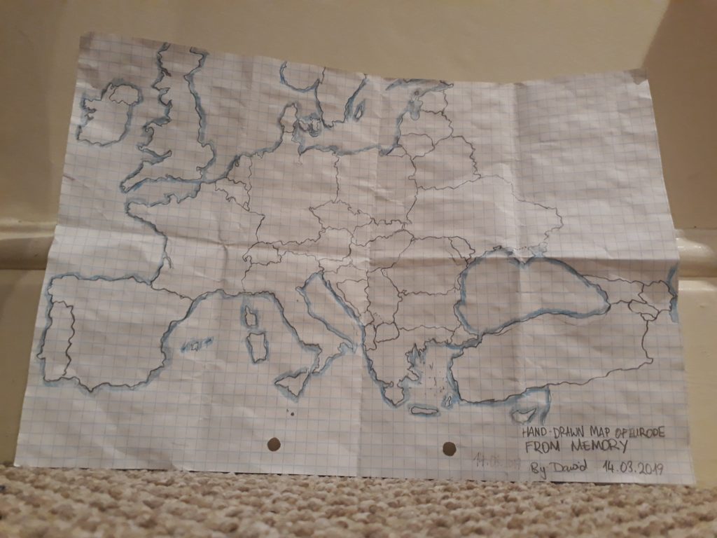 Map : I got bored in school today so I drew the map of Europe ...