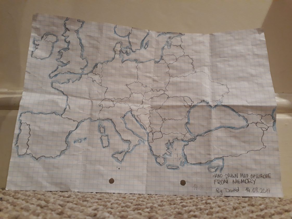 Map : I got bored in school today so I drew the map of Europe ...